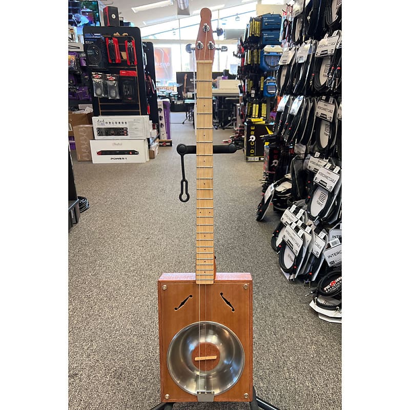 E3 Strings Mahogany Resonator 3 String Cigar Box Guitar | Reverb