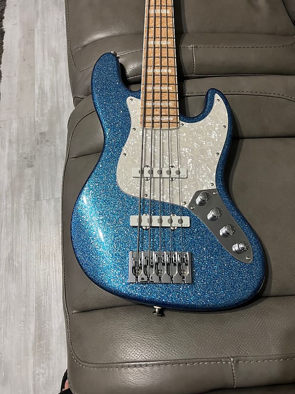 Bass Mods 5 Cali Custom 2022 - Blue Sparkle | Reverb