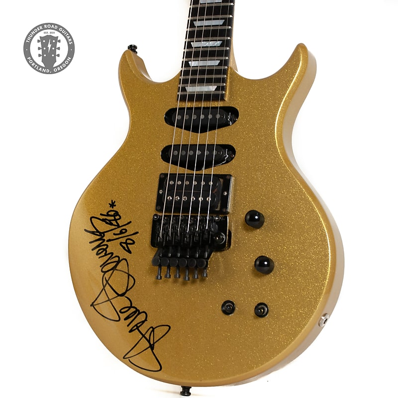 1986 Hamer Steve Stevens I (factory autographed) in Gold | Reverb