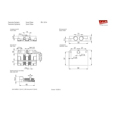Genuine Schaller Germany Tremolo Sure Claw - 13140100 | Reverb