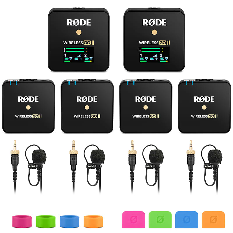Rode Wireless GO II (Pair) with 4x Rode Lavalier II, COLORS3 | Reverb