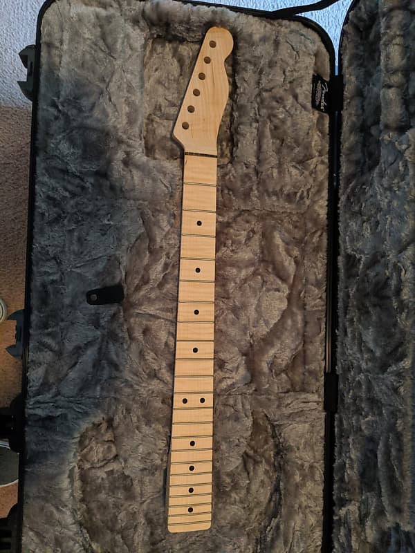 Warmoth Telecaster Neck - Flame Maple - Clear Satin Nitro | Reverb