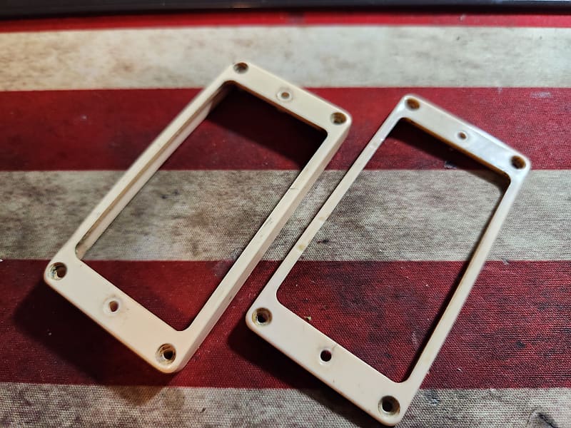 Gibson M69 Pickup Rings Vintage Worn Cream Butyrate | Reverb