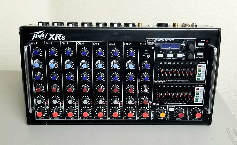Peavey XR S XRS 8/9 channel Powered Mixer Head - Ch 1 weak, | Reverb
