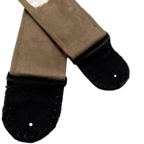 Howling Wolf Embroidered Guitar Strap Artisan Handmade Gray | Reverb