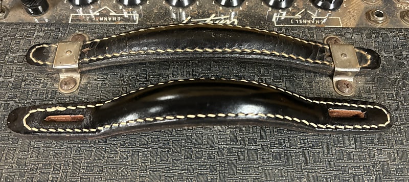 New Old Stock 1950’s-60’s Leather Amplifier Handle, Raised, | Reverb