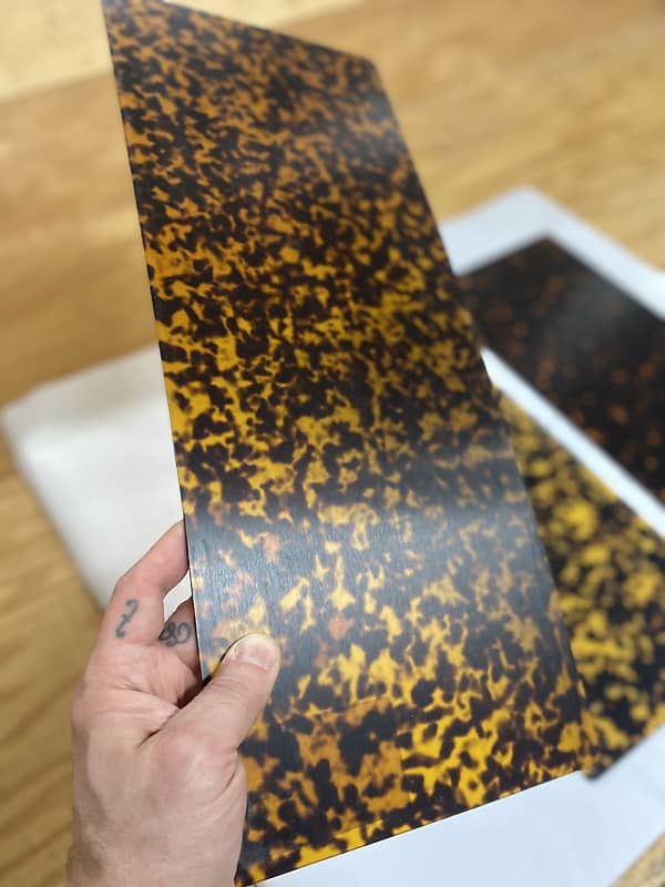 Italian-style Tortoise Pickguard Material - Tele / Telecaster | Reverb