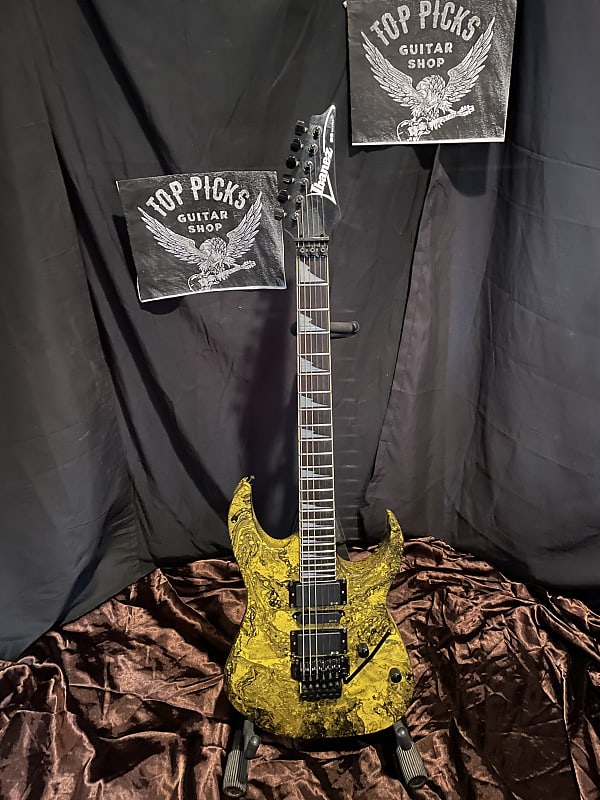 Ibanez RG270DX EMG Swirl 2000 Black/Yellow Swirl | Reverb