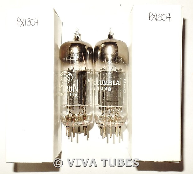 NOS Matched Pair CBS-Hytron USA 12BZ7 [12AX7 Sub] Black Plate | Reverb