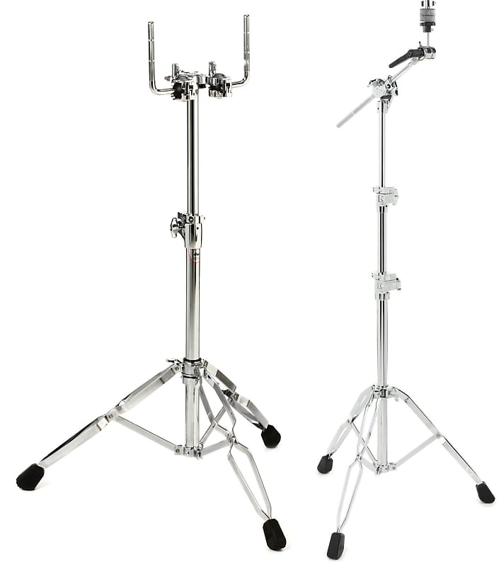 DW DWCP9900 9000 Series Heavy Duty Double Tom Stand Bundle | Reverb