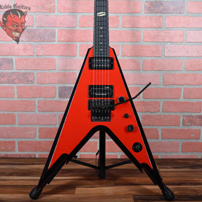 2007 Dean USA Dime Razorback Red/Black Striped | Reverb