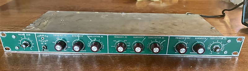 Furman PQ-3 1970s - Green Rackmount Parametric EQ - with | Reverb