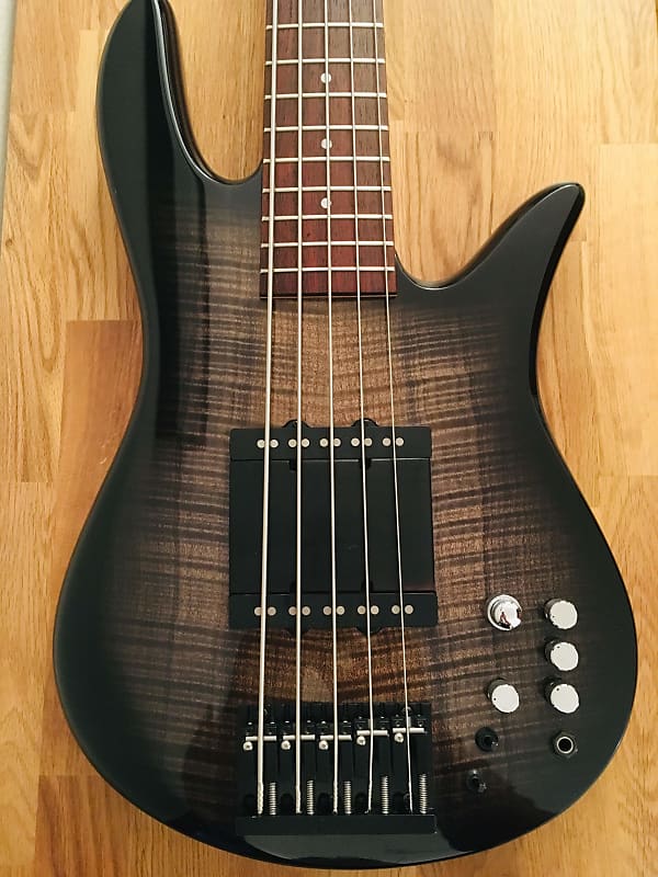 Fodera Monarch BO Custom 5 string Maple Flame 2 tone | Reverb