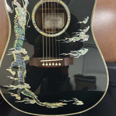 Dillon - Black Gloss - Dragon Inlay - AMAZING | Reverb