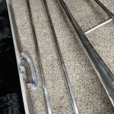 buescher aristocrat trombone Late 1960s - silver finish | Reverb