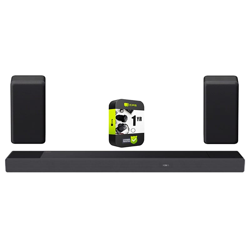 Sony 7.1.2ch Dolby Atmos Soundbar + Rear Speakers and 1 Year | Reverb