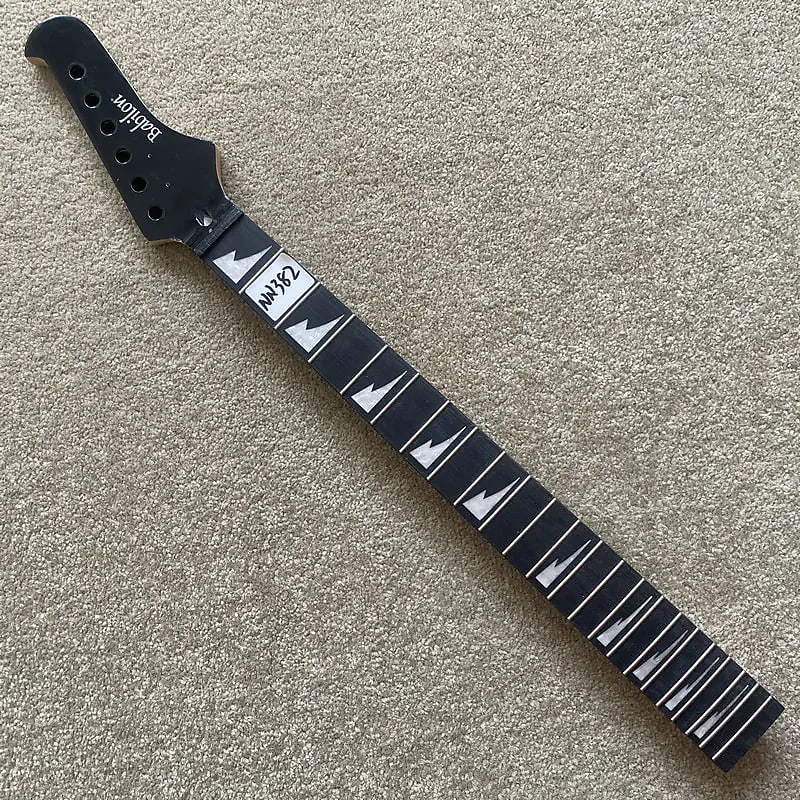 DIY Project Black Guitar Maple Wood Neck, Rosewood 22 Frets | Reverb