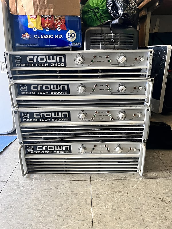 Crown Macro-Tech 5000VZ Power Amp 2000s - Silver | Reverb