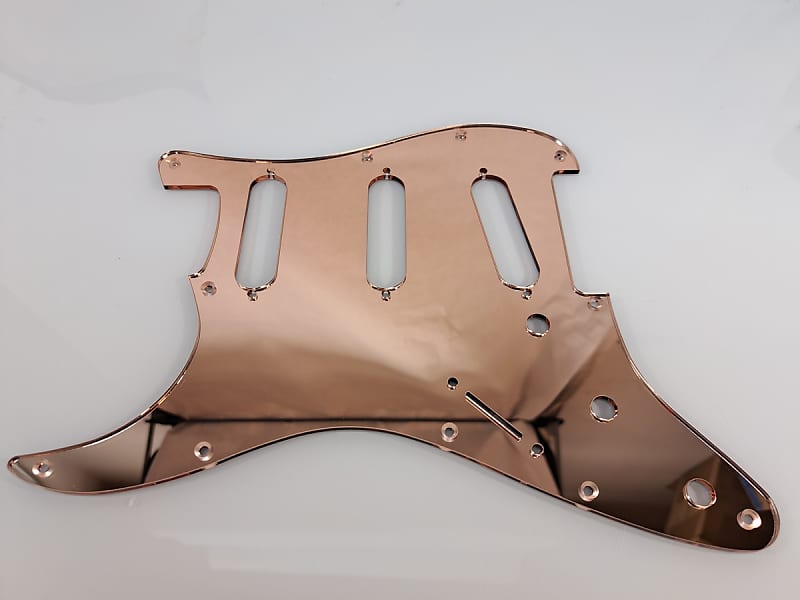 Lefty left handed Rose Gold Acrylic Strat Stratocaster 11 | Reverb