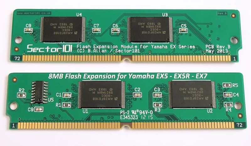 16MB Flash Expansion SIMMs for Yamaha EX5 / EX7 / EX5R | Reverb
