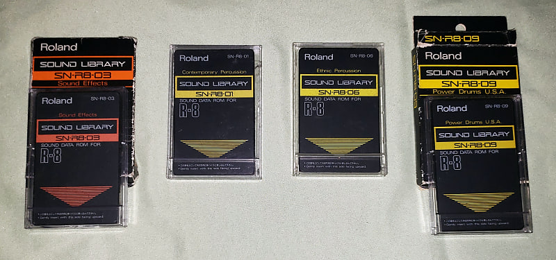 Roland R-8 sound library ROM cards 1980s lot of 4 Data ROM | Reverb