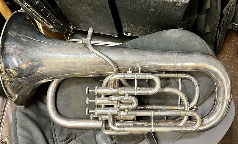 Willson 2704 Non-Compensating 4V Euphonium - Silver w/ Gig | Reverb