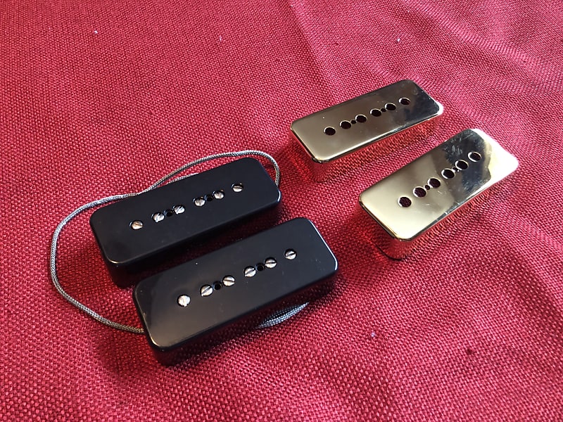 Gibson P90 Pickup Set 2016 - Black and Gold Covers | Reverb