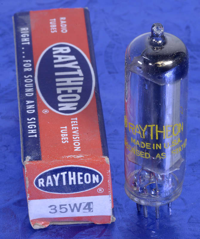 35W4 Raytheon USA '60s New Old Stock Electron Tubes | Reverb