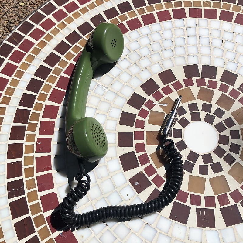 Vintage Ukrainian GREEN LoFi telephone microphone. Mic is in | Reverb