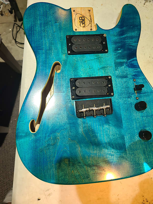 Telecaster HH ,G&B body ,loaded, Blue mateo | Reverb