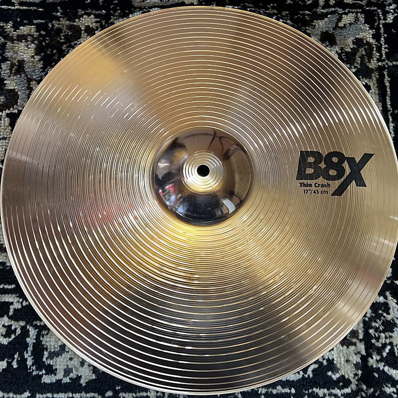(MINT) Sabian 17" B8X Thin Crash Cymbal - Brilliant | Reverb