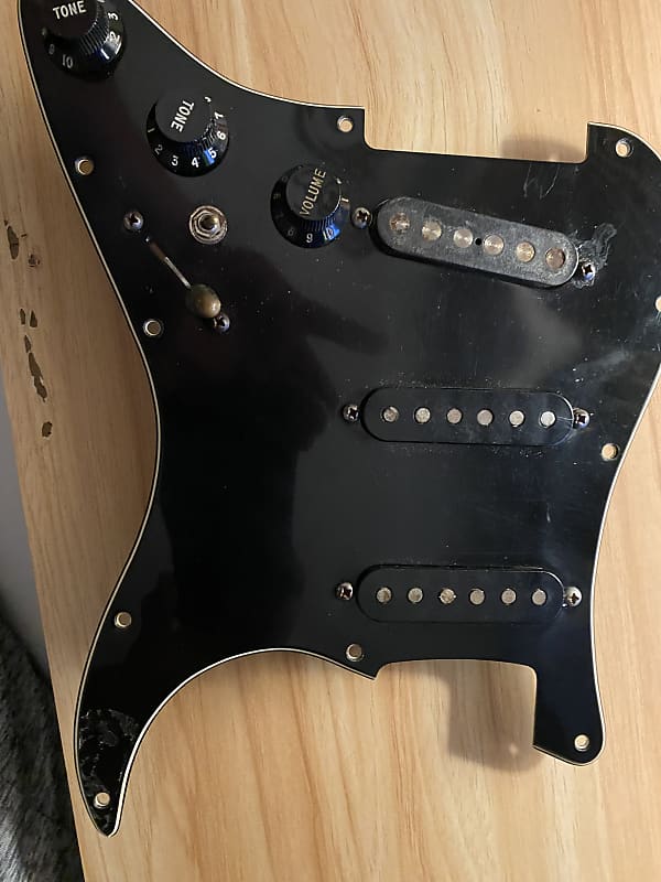 Fender Stratocaster 1978 Loaded Pickguard - Black - Schecter | Reverb