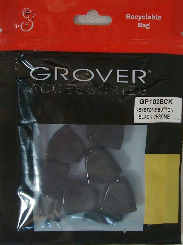 GP102BCK Genuine Grover Replacement Keystone Buttons, Black | Reverb