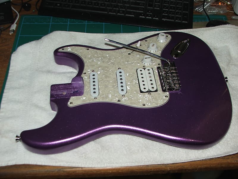 Purple Metallic Strat Style...Vintage Alnico Pickups..big | Reverb