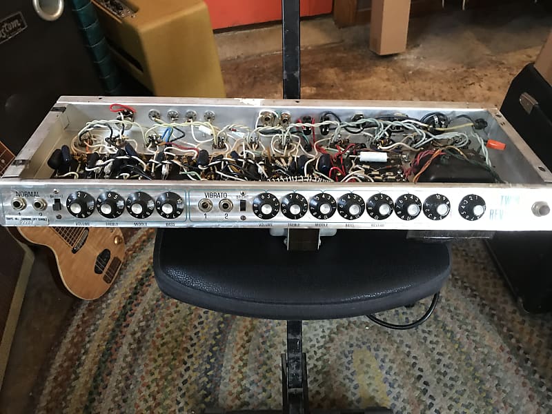 Fender Twin Reverb Chassis Silverface c. 1979 | Reverb