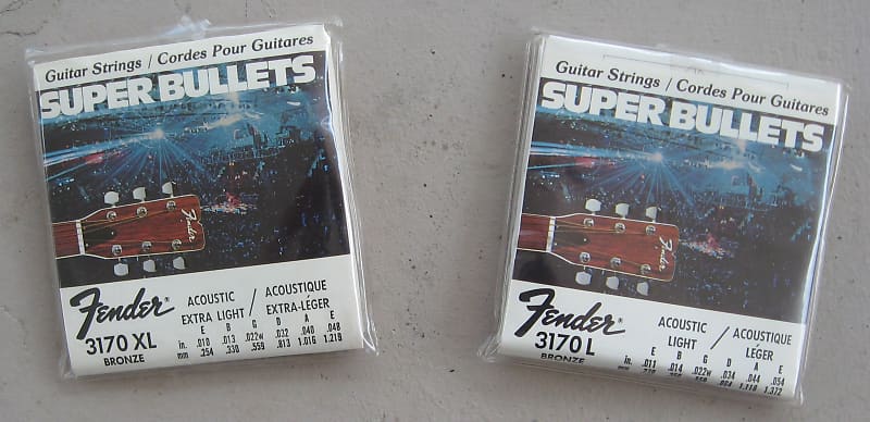 Fender Super Bullets (Acoustic Strings) 1970s | Reverb