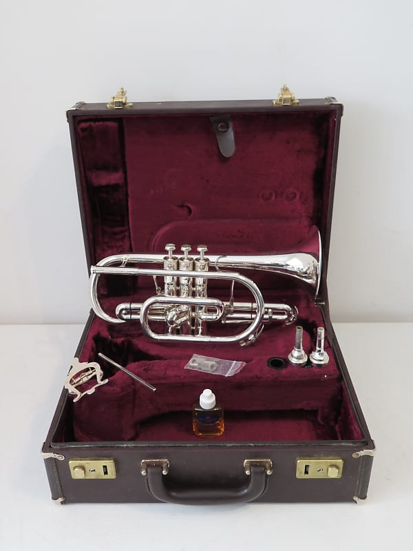 1992 Besson Sovereign BE-928 GS Silver Plated Cornet with | Reverb