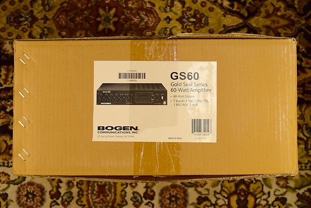 Bogen GS60 Gold Seal Series 60 Watt Amplifier w/EQ - Public | Reverb