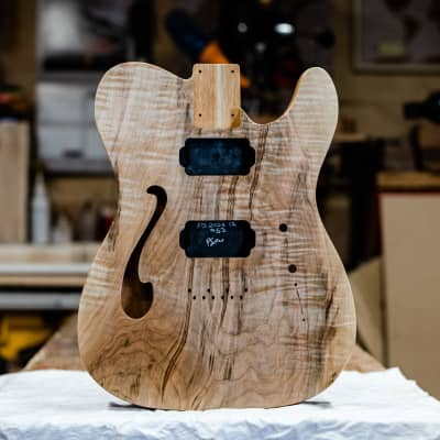 Figured Spalted Maple Tele Body / Maple and Hickory Tele body | Reverb