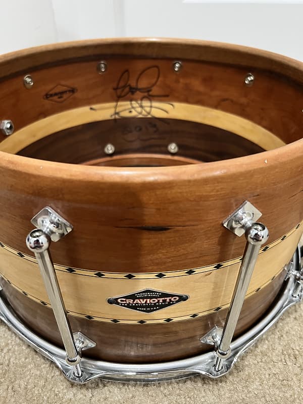 Craviotto SIGNED Tri-Stack Neapolitan 8x14" Walnut Maple | Reverb