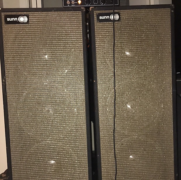 Sunn Pair of 412 Cab Vertical Column Speaker Cabinets x2 | Reverb