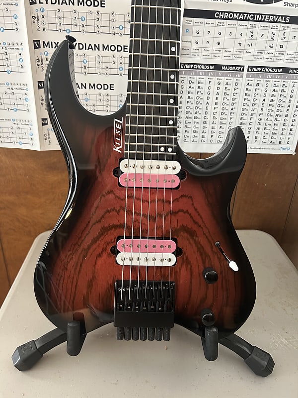 Kiesel Vader 7 2022 - Translucent Pink / Black Edges | Reverb