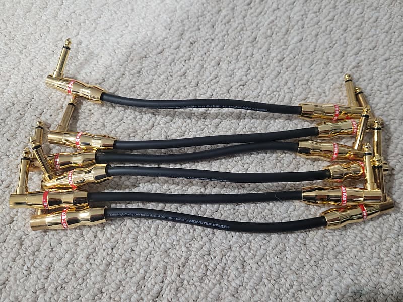 Monster Rock Instrument Patch Cables - Angled - Set of 6 | Reverb