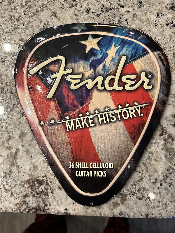 Fender Pick Sign - Metal | Reverb