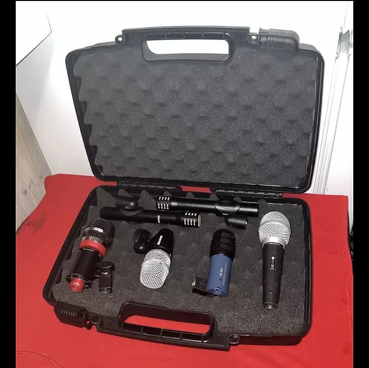 Microphone Case Hard Shell Padded Locking Travel Mic Set | Reverb