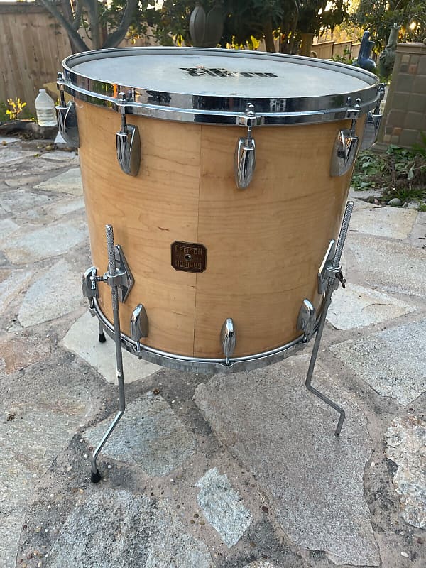 Gretsch 4419 18" Floor Tom in Natural 1979 / 1980 Stop Sign | Reverb