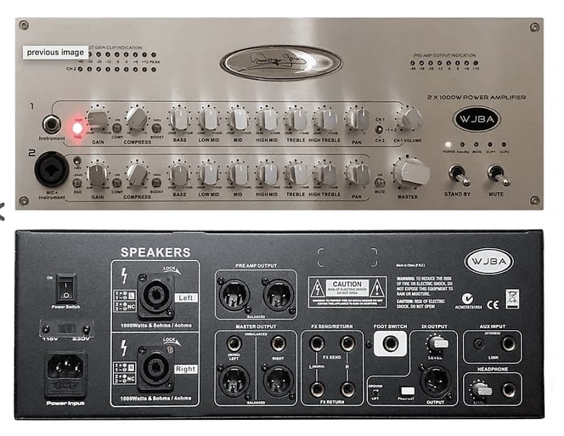 Wayne Jones WJBA 2000-Watt Bass Amplifier (Brand New; | Reverb
