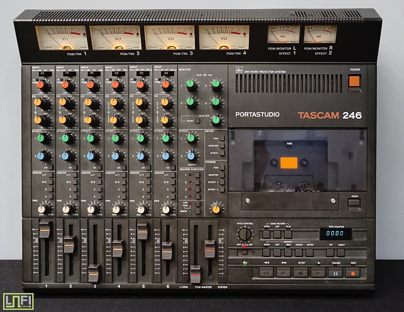Tascam Portastudio 246 80's 4 Track Multitrack Cassette Tape | Reverb