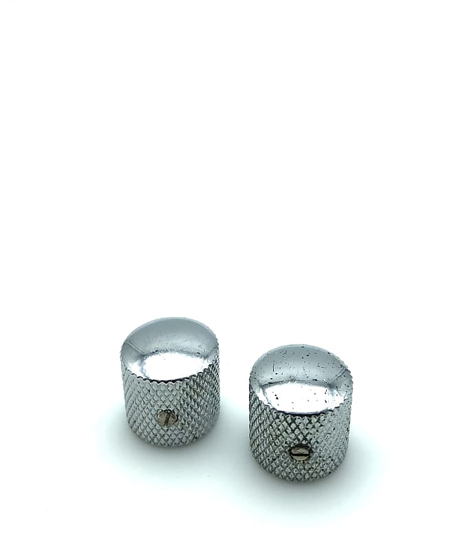 Telecaster Style Knurled Domed Knobs Chrome | Reverb