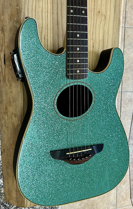 Fender Stratacoustic - emerald sparkle | Reverb